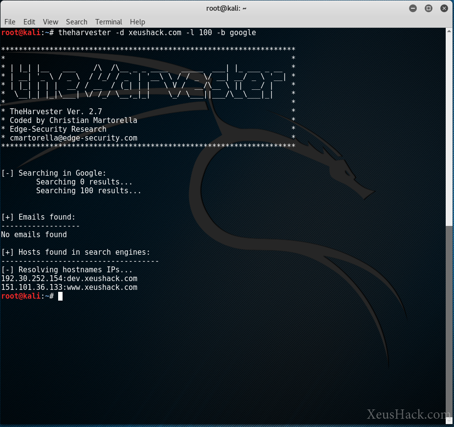 Information Gathering With TheHarvester Hacking Tutorials By Xeus